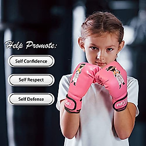 Pink Inflatable Punching Bag for Kids Complete with Boxing Gloves and Pump. for immediate Bounce Back for Practicing Mixed Martial Arts, Boxing, Taekwondo, Karate. Perfect Toy for Girls 4-12