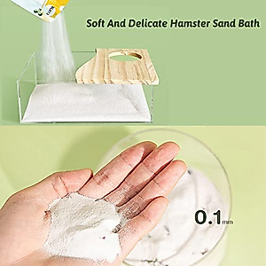Hamiledyi Hamster Sand Bath Small Animals Sand Clean The Dust Gerbils Bathing Sand for Dwarf Syrian Hamsters Chinchilla Guinea Pigs Rats Lemming Mice Degus or Other Small Pets 2.2lb Fine Sand