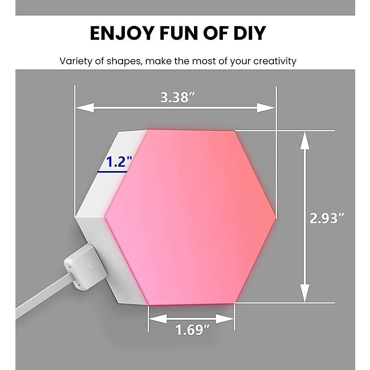 Cololight Hexagon Lights, Wall Light for Room Decor, Night Light, Music Sync LED Gaming Light, App Control Cool RGB Lights for Bedroom Decoration, Work with Alexa&Google 3Pcs PRO