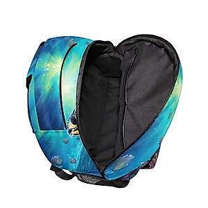 KEIGE Sea Turtle Ocean Life Backpack School Bookbag for Boys Girls 2110001