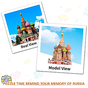 3D Puzzles for Adults & Kids St. Basil's Cathedral Building Set, Russia Cathedral Architecture Craft Model Kits, Educational 3D Jigsaw Puzzle Toy Birthday for Teens Boys Girls, 231 PCS