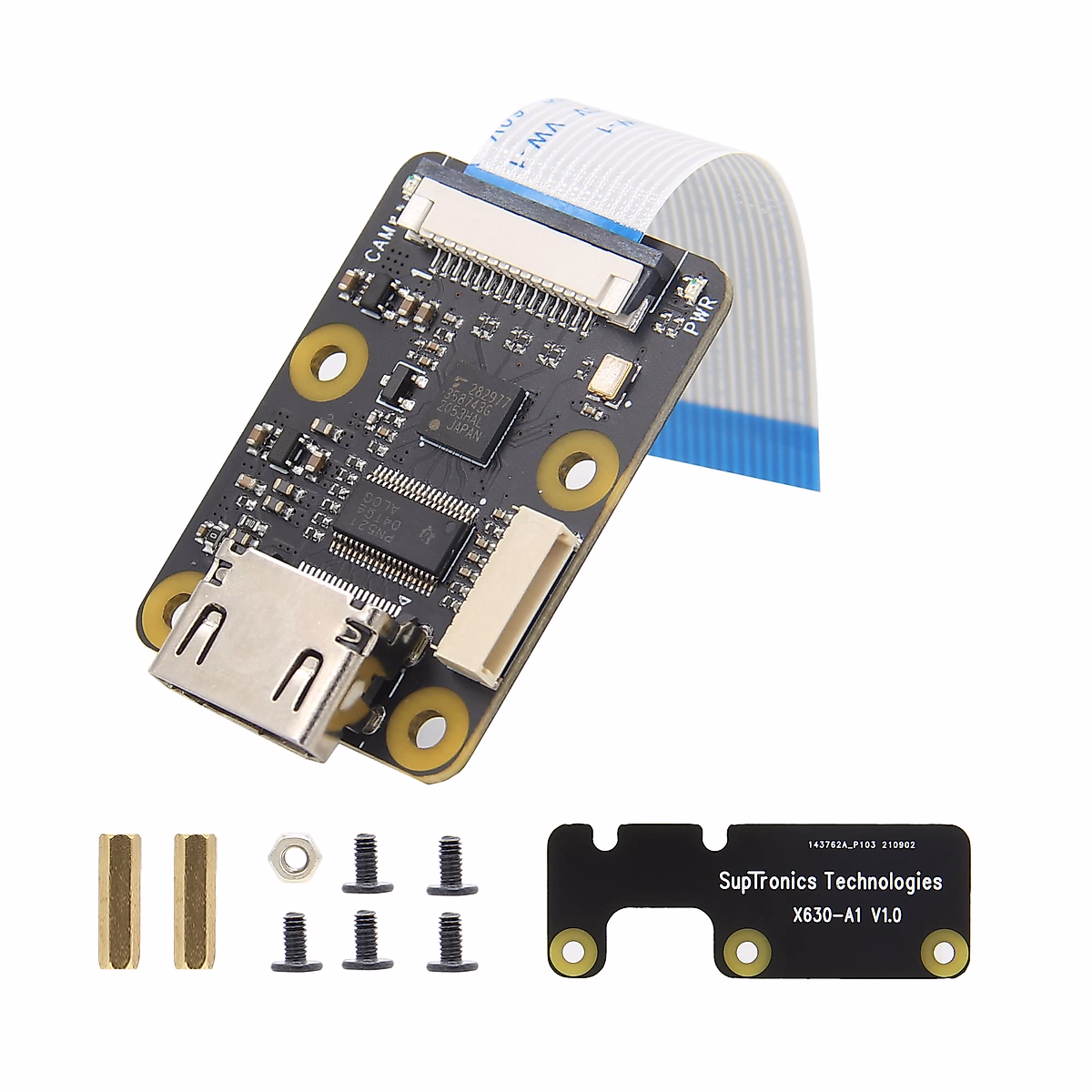 Geekworm X630 V1.5 Hdmi to CSI-2 Module for Raspberry Pi, Hdmi Input Bridge TC358743 Supports up to 1080p/25Fps Compatible with Raspberry Pi 4B/3B+/3B/3A+/Pi Zero/Zero W/Zero 2W