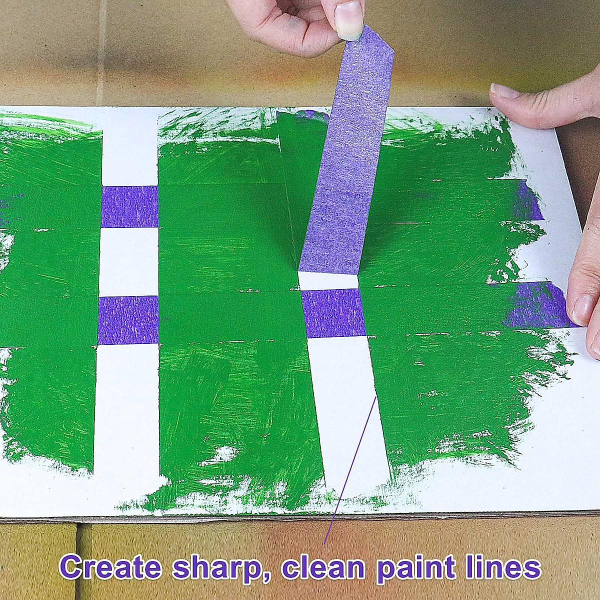 BOMEI PACK Purple Painters Tape 0.94-Inches x 60 Yards, 14 Day Easy Removal Decorative Marking Masking Tape for Painting, Labeling, DIY Crafting, Decoration and School Projects, 3 Pack