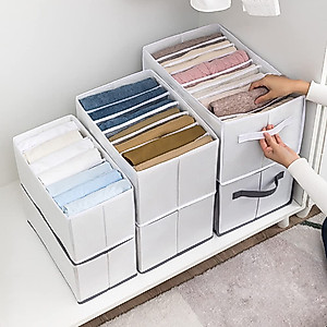 WENSEFTY Wardrobe Clothes Organizer, PP Board Mesh Closet Drawer Organizers for Clothing, Clothes Organizer and storage for folded Jeans Pants T-shirt Legging Dress