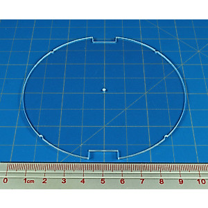 LITKO 100mm Circular | Round Notched Tank Base | Compatible with Star Wars: Legion | Clear | (3mm Clear Thick Acrylic)
