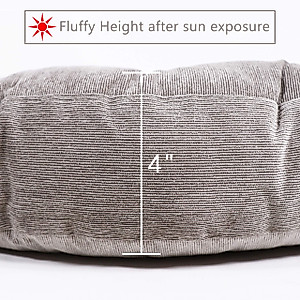 Tiita Outdoor Chair Cushions 22" x 22" Square Seat Pillows Set of 2 Throw Floor Pads for Patio Garden Furniture Chairs Office Livinh Room, Grey