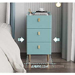 MJWDP Smart Bedroom Bedside Storage Cabinets Light Rechargeable Multifunctional Narrow Storage Cabinets