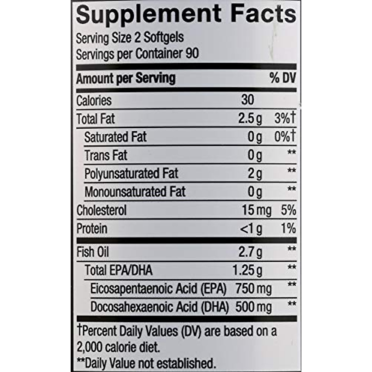 Nature's Way Ultra Pure Omega3 Fish Oil, 1250 mg EPA/DHA, Mint, 180 Softgels