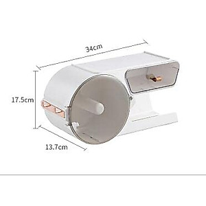 NA Punching Free washcloth Storage Rack Wiping Towel Storage Box Wall Mounted Toilet Storage Rack Hair Dryer Support Rack
