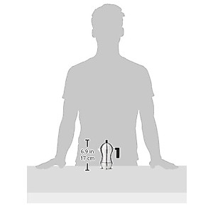 Alessi MDL02/1 B Pulcina Stove Top Espresso 1 Cup Coffee Maker in Aluminum Casting Handle And Knob in Pa, Black