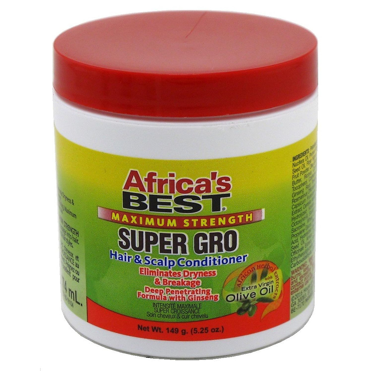 Africa's Best Maximum Strength Super Gro Hair & Scalp Conditioner, 5.25 oz (Pack of 2)