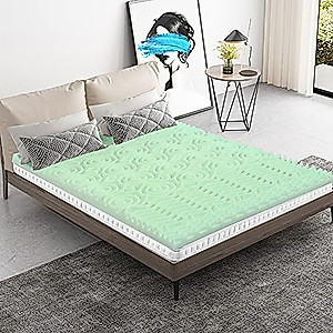 Giantex 3 Inch Mattress Topper, Mattress Pad for All-Night Comfy, 5-Zone Bed Topper, Pressure Relief Mattress, Dorm Foam Topper (Full)
