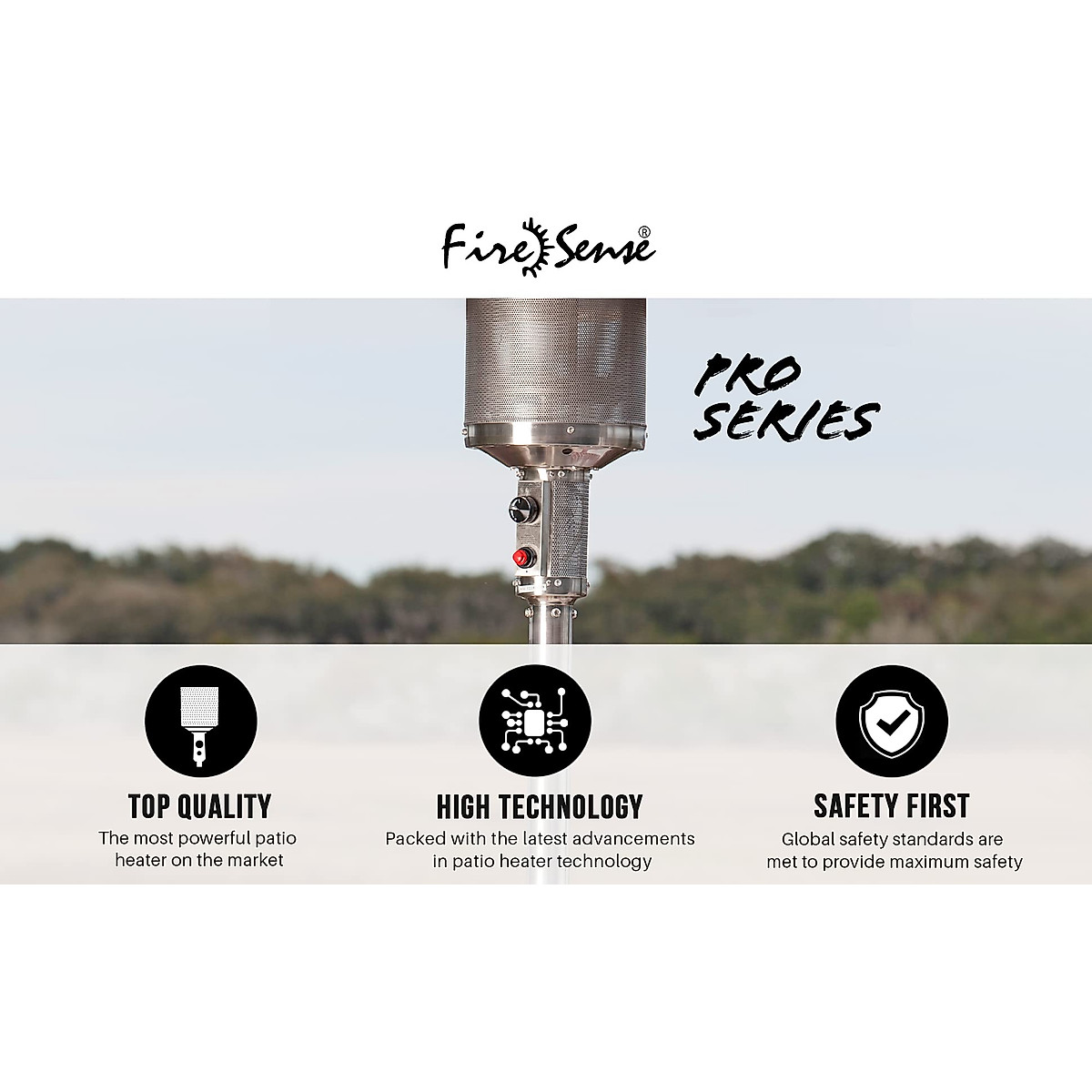 Fire Sense 63047 Pro Series Head Assembly 46,000 BTU Propane Patio Heater Head Replacement Fits With Model: Pro series 61436