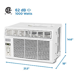 BLACK+DECKER BD12WT6 Window Air Conditioner with Remote Control,12000 BTU, Cools Up to 550 Square Feet, Energy Efficient, White