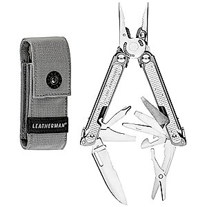LEATHERMAN, FREE P2 Multitool with Magnetic Locking, One Size Hand Accessible Tools, Made in the USA, with Premium Nylon Sheath