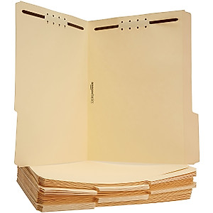 Amazon Basics Manila File Folders with Fasteners - Letter Size, 50-Pack