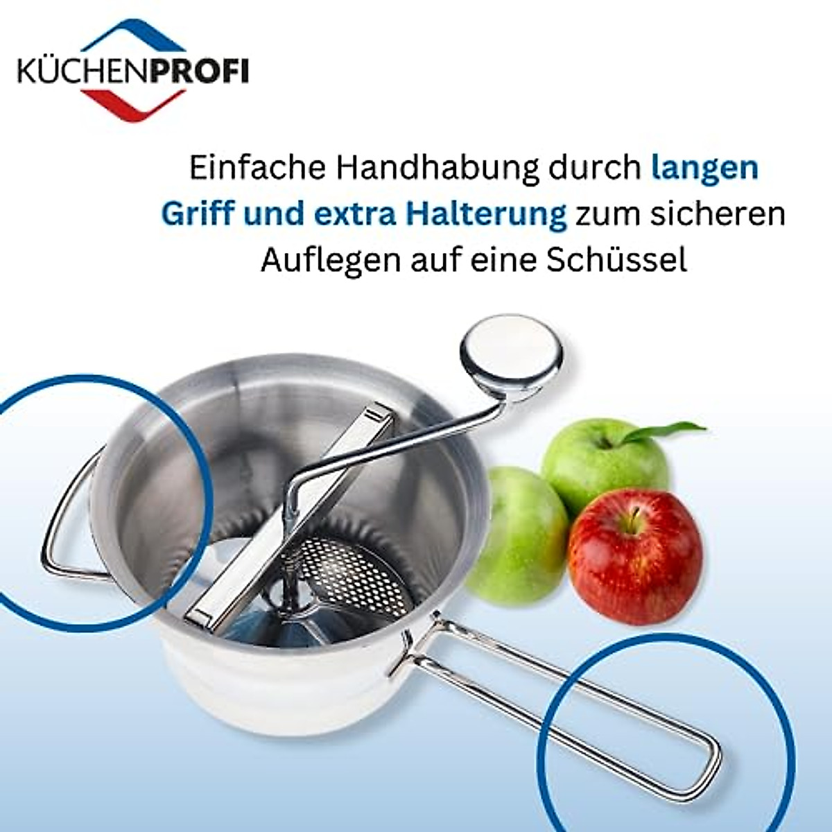 Küchenprofi K0966002820 Professional Stainless Steel Food Mill Silver, Large