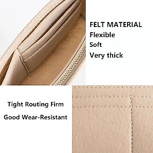 Chispee Bag Organizer for Longchamp Small Tote Bag Timid Bag Storage & Finishing Inner Bag Liner Handbags Insert Organizer fit Mini Size