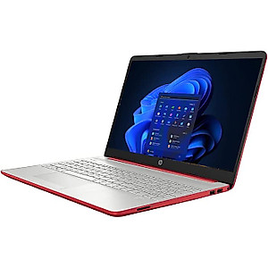 2022 HP Flagship Laptop, Intel Dual-Core Processor up to 2.65GHz, 15-inch, 4GB DDR4, 500GB Storage, Super-Fast WiFi, Windows 11, Dale Red (Renewed)