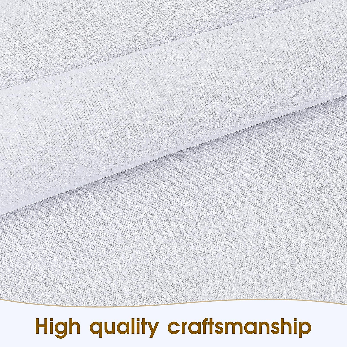 Embroidery Fabric, 10 Pcs White Squares Embroidery Cloth 4 Sizes Pre-Cut Natural Cotton Cross Stitch Fabric for Embroidery Garment Craft, Handmade Needlework, DIY Handicrafts (5.9 to 11.8 Inch)