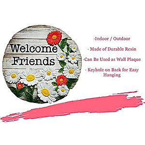 Spoontiques - Garden Décor - Welcome Friends Stepping Stone - Decorative Stone for Garden