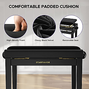 Starfavor 88 key Portable Digital keyboard piano with Piano Bench Adjustable