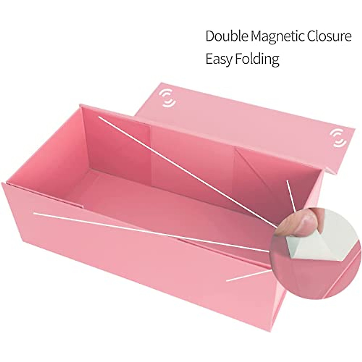 Pink Gift Box 10" x 6" x 3" with Magnetic Closure Lid Gift Box for Presents,Bridesmaid Gifts Box,Cute Box,Birthday Gift box,Luxury for Gift Packaging, Magnetic Gift Box for Wrapping Gifts (Pink)