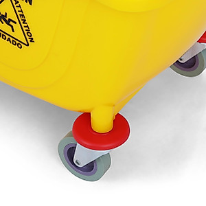 Simpli-Magic 79358 Commercial Mop Bucket with Side Press Wringer, 26 Quart, Yellow