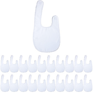 SATINIOR 20 Pcs Sublimation Blank Baby Bibs Bandana Drooling Teething Bibs, One Size, White
