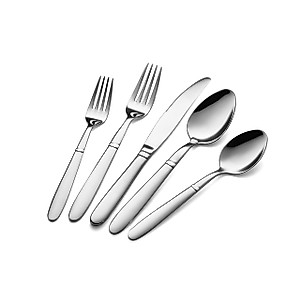Bruntmor, CRUX Sterling Quality Silverware Royal 45 Piece Flatware Cutlery Set, 18/10 Stainless Steel, Service for 8 100% Rust Proof (45 Piece)