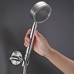 simpletome Shower Head Holder Adhesive Adjustable Bracket Wall Mount SUS304 Stainless Steel