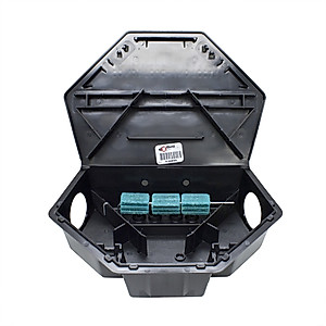 Bell Labs PROTECTA Bait Station for Rats, Low Profile (LP) Black, CASE of SIX