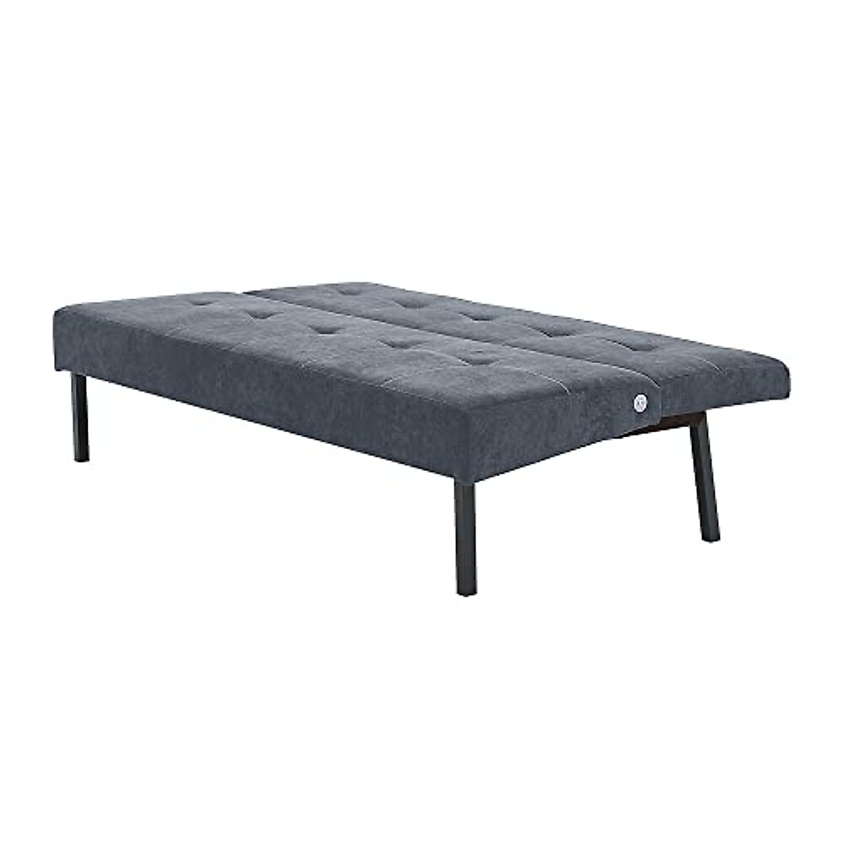 Panana Linen Upholstered Modern Convertible Folding Futon Sofa Bed with Metal Legs for Compact Living Space, Apartment, Dorm, Bonus Room, Gray