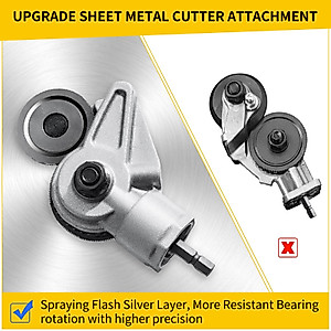 CuzConven Sheet Metal Cutter Drill Attachment,Drill Cut Pro Metal Cutting Adapter,Electric drill plate cutter for Cutting Flat Metal Sheet Of About 0.04 Inches or Less.