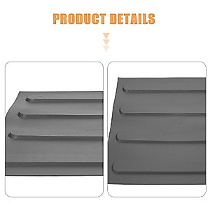 4pcs Tactile Paving Tiles Rubber Blind Road Bricks Patio Deck Tiles Outdoor Sidewalk Pad Walkway Floor Stickers for Pathway Garden Poolside Balcony