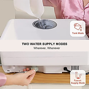 Countertop Dishwasher, Keenstone Portable Dishwasher Countertop with 5 Washing Programs, 360-Degree Dual Spray, Mini Dishwasher Ideal for Apartment, Dorm, 2 Water Supply Modes, Compact and Ergonomic