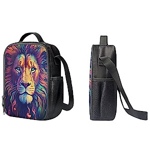 Lion King School Backpacks for Kids Teens, 3-in-1 School Bag Bookbags Set with Lunch Bag Pencil Case