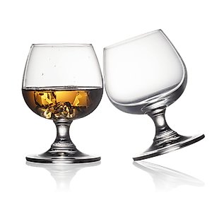 BothEarn Small Clear Brandy Snifter Set of 2, 8.5 Ounce (250 ml) Crystal Whiskey Cognac Glass, Good for Wedding Bar Party Home Cocktail