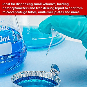 Globe Scientific 134010-500 LDPE Fine Tip Transfer Pipet, Non-Sterile, 51mm Length, 1.3mL Capacity (Box of 500)