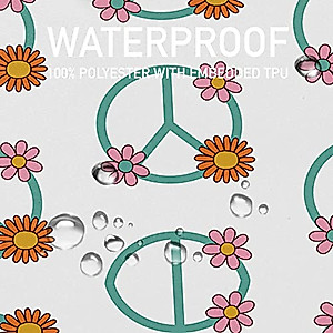 Pencil Pouch Pencil Case Pencil Bag Pen Case Pouch Box Organizer for Teen Girls Boys School Students Waterproof Zipper Pouch for Office Supplies Makeup, Groovy Hippie Retro Flower Peace Sign Decor