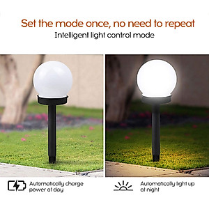 fangzi Solar Ball Light,2Pcs Outdoor Waterproof L-ED Solar Ball Light Garden Lawn Lamp Path Ground Light