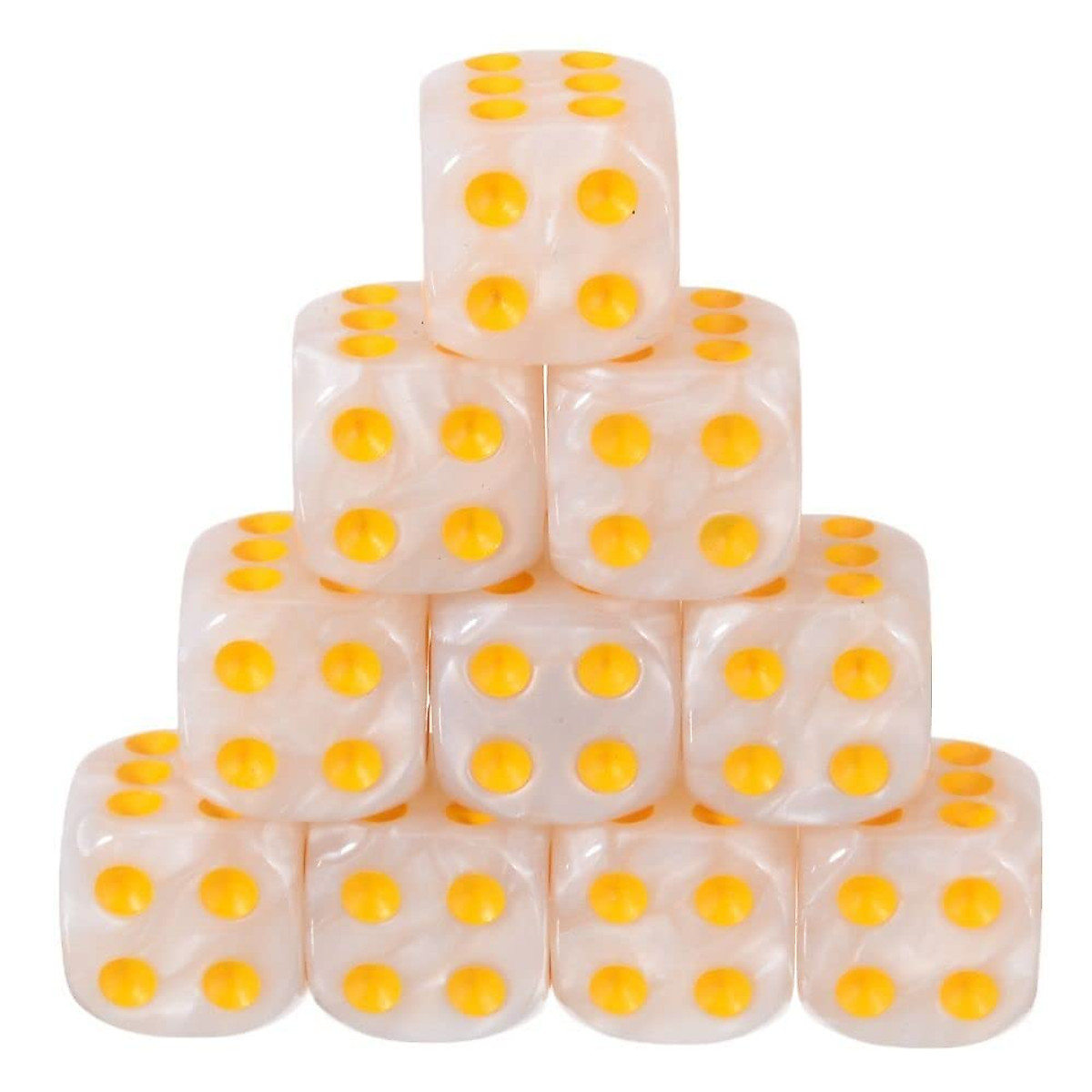 10pcs/Set Dice, Durable Dice Toy, Round Corner Game Dice, Resin Dice, Polyhedral Number Dice, 6 Sided 16mm Dice Entertainment Supplies(Rose red)