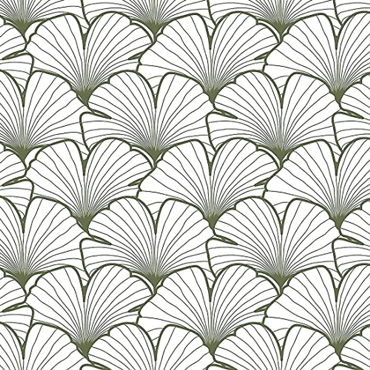 Heroad Brand Green Leaf Wallpaper Peel and Stick Green Ginkgo Leaves Wallpaper Geometry Contact Paper Self Adhesive Boho Thicken Contact Paper for Cabinets Removable Waterproof Vinyl 15.5"x196"