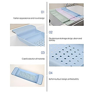 SDGH Retractable Bathtub Storage Rack Bath Tray Shelf Scalable Drain Rack Multi-Function Towel Organizer Shelf Bathroom Tools (Color : OneColor)