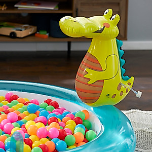 Intex Gator 6.6' x 5.6' x 4" Outdoor Inflatable Kiddie Pool Water Play Swim Center