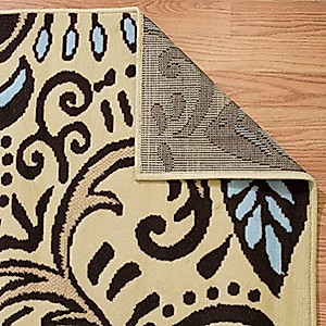 United Weavers Dallas Bandanna Area Rug - Blue, 8x11, Paisley Indoor Rug with Graphic Pattern, Jute Backing