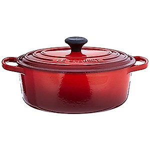 Le Creuset Enameled Cast Iron Signature Oval Dutch Oven, 2.75 qt., Cerise