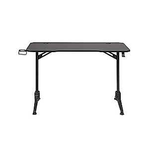 Safco Products Ultimate Computer Gaming Desk, with Under Desk LED Lighting, Cup Holder, Headphone Hook. 47.2 W x 23.6 D x 29.5 H