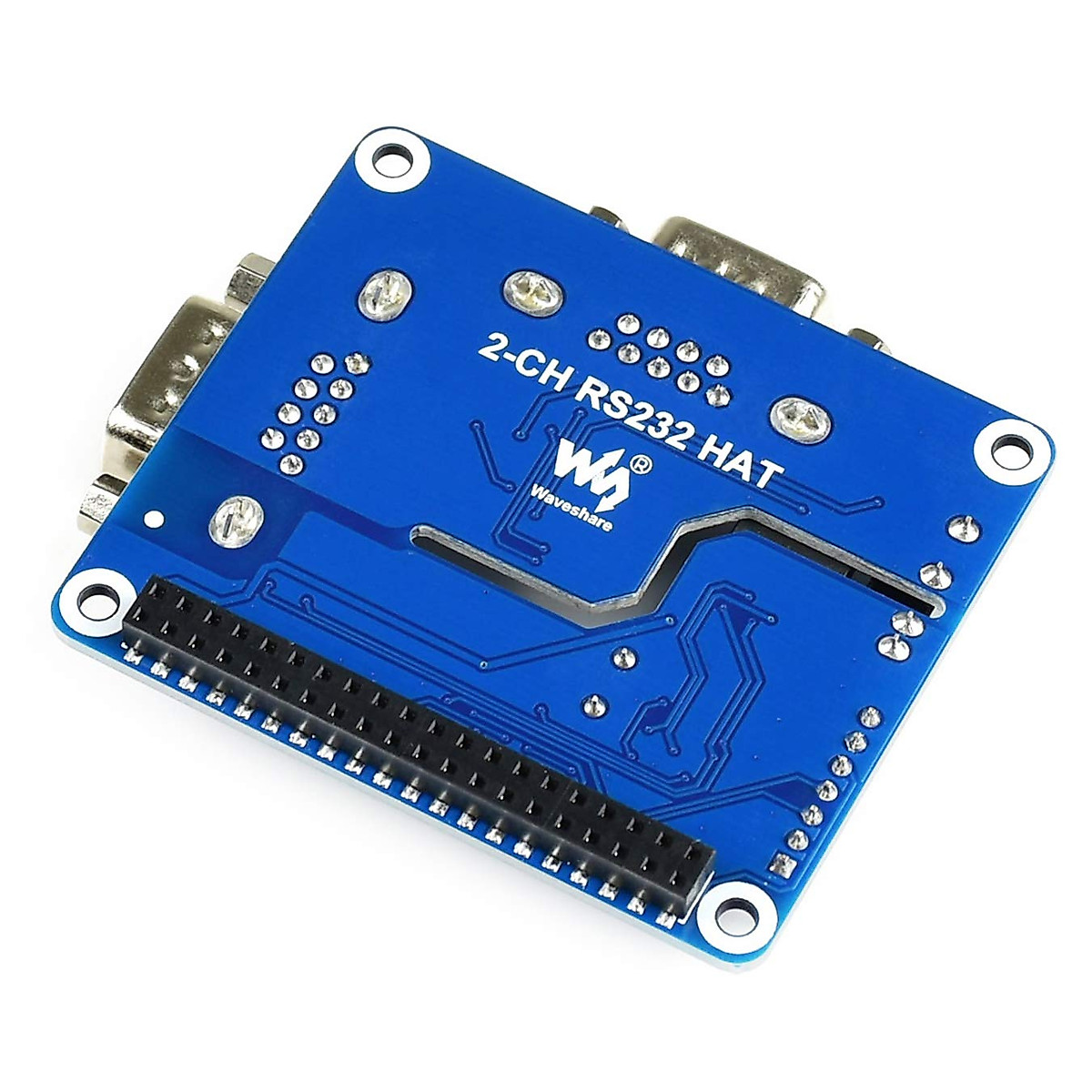 2-Channel Isolated RS232 Expansion HAT for Raspberry Pi 4B/3B+/3B/2B/B+/A+/Zero/Zero W, SC16IS752+SP3232 Dual Chip Convert SPI to RS232 Data Rate up to 921600bps Embed Multi Protection Circuits