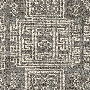 SAFAVIEH Kenya Collection Accent Rug - 2' x 3', Grey, Hand-Knotted Moroccan Boho Tribal Wool, Ideal for High Traffic Areas in Entryway, Living Room, Bedroom (KNY635A)